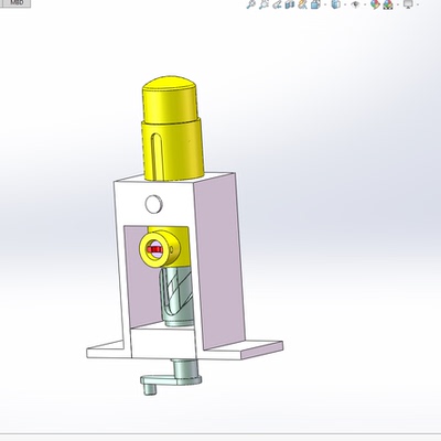 254.按压180旋转机构solidworks2020模型带约束和运动仿真参数