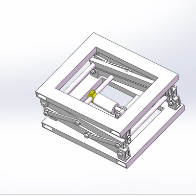 46.液压升降机构solidworks2020模型带约束和运动仿真参数