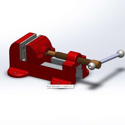 110.平口钳原理机构solidworks2020模型带约束和运动仿真参数