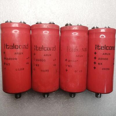 意大利艾特康 iteicond 红袍 63v 22000uf 螺丝脚电容