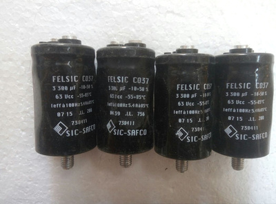 法国SIC-SAFCO CO37系列 六角定型 63v 3300uf 螺丝脚发烧电容