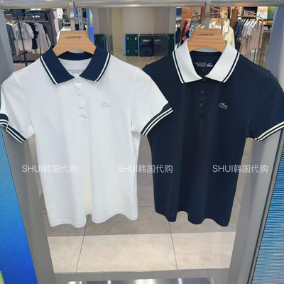 SHUI韩国直邮鳄鱼新款女款休闲百搭POLO短袖T恤上衣DF126E-56G