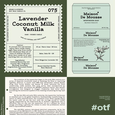 3SD3复古欧式英伦排版打字机经典怀旧工整有序标签与票据英文字体