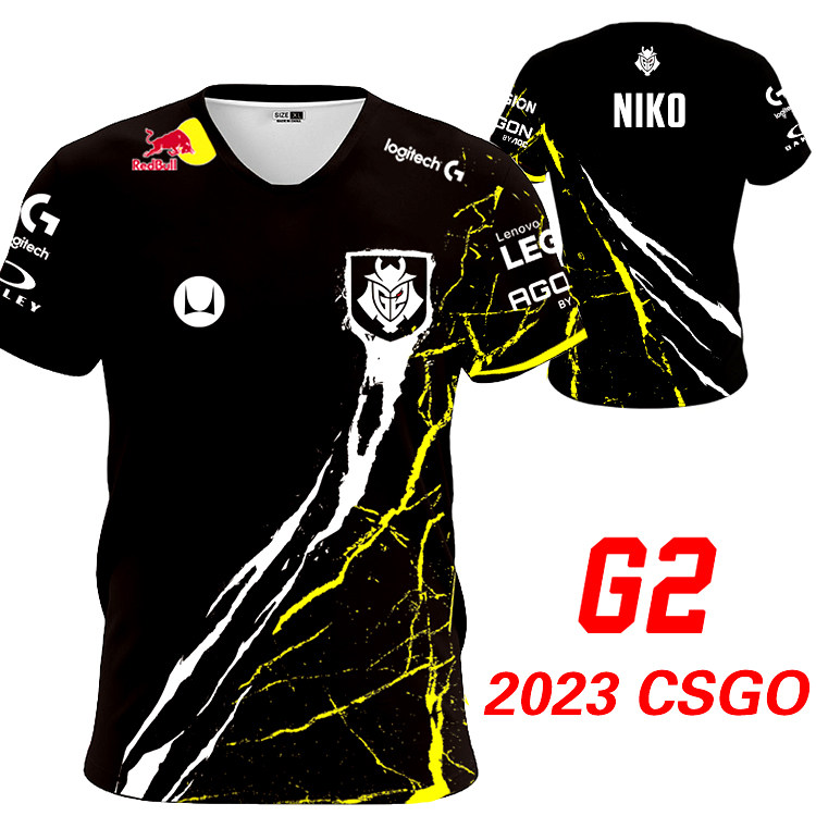 2023 G2队服CSGO同款CAPS NIKO衣服MSI出征服夏季lol短袖t恤周边_虎窝淘
