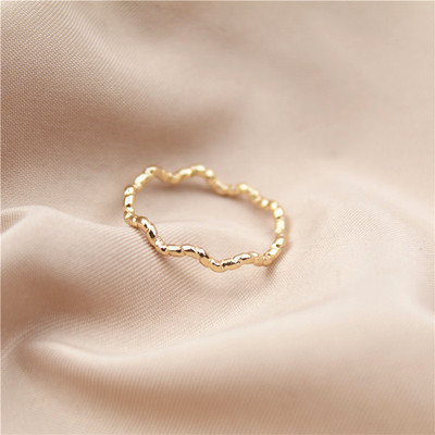 韩版新款戒指刻花面锯齿日常款