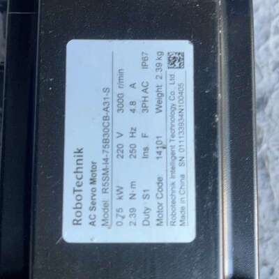 议价RoboTechnik伺服电机R5SM-I4-75B30CB