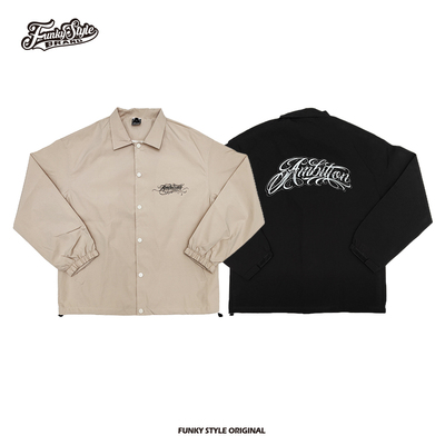 国潮奇卡诺美式刺青bboy教练夹克