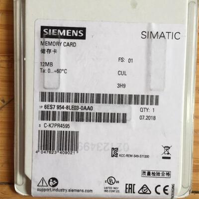 议价6ES7954-8LE03-0AA0S71200存储卡MCC12MB 6ES79548LE030AA0