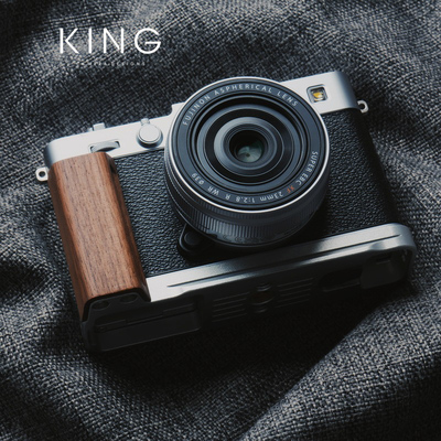 【标准把手】富士X-E5相机原木手柄铝合金底座阿卡快装手感xe5