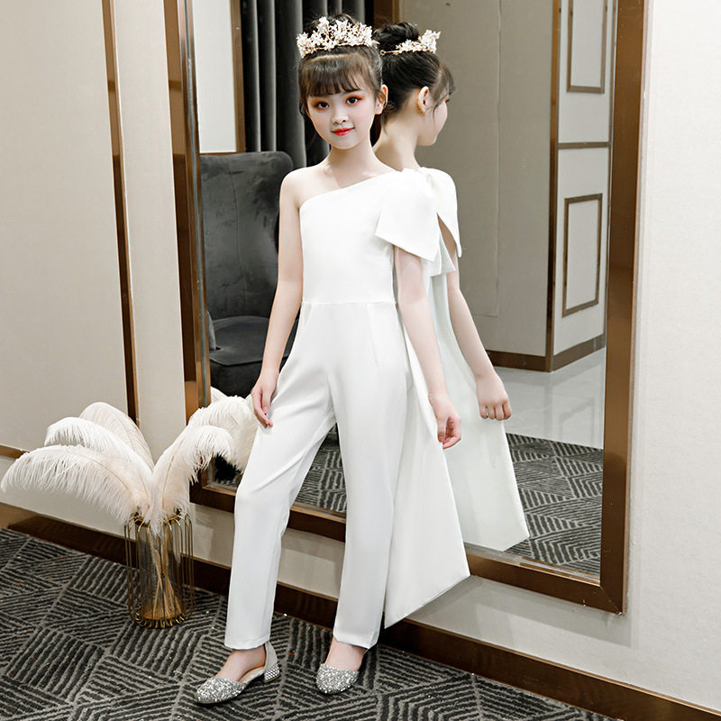 欧美公主裙2025童装新品潮服时尚主持模特走秀礼服演出服儿童礼服