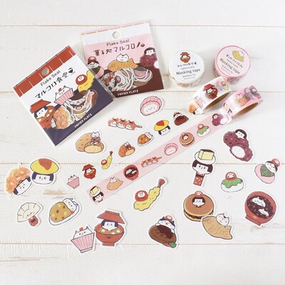日本粘土作家食堂小人贴纸胶带