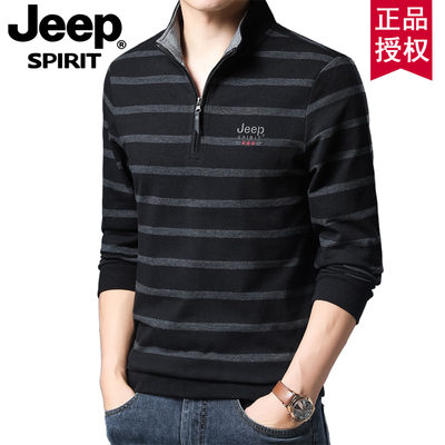 jeep纯棉针织男士宽松卫衣休闲款