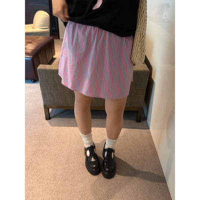 铅笔小鑫大码女装多巴胺彩色条纹减龄显瘦大码半身裙
