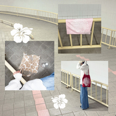 mylittlelamb 29.“地图” 海洋系自制丝网印刷棉麻托特包单肩包