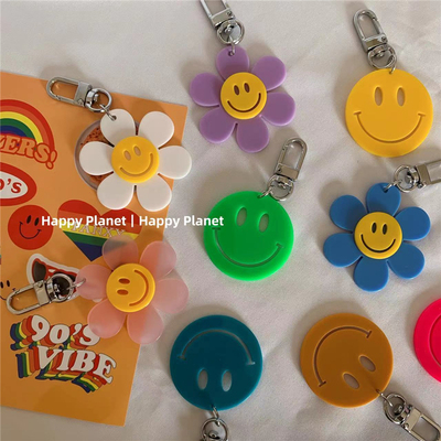 可爱笑脸耳机套小挂件钥匙扣