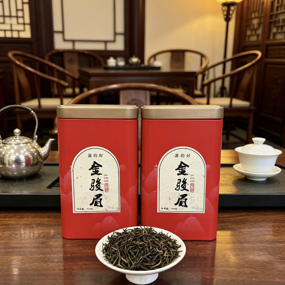二级金骏眉红茶2026新茶浓香耐泡型武夷红茶罐装茶叶100g便于携带