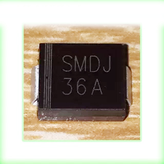 实拍电子二极管SMDJ36A瞬态抑制电子元器件封装DO-214AB SMC