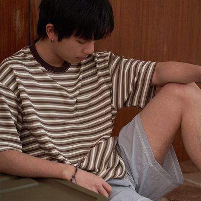 STRIIS三寻条纹口袋短袖