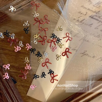 AONNAIL迷你合金蝴蝶结饰品