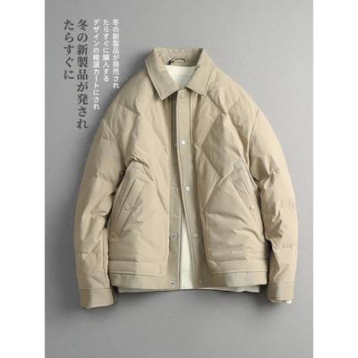 【CMZK】秋冬季 日系极简轻奢 90鸭绒轻薄款 翻领羽绒服外套 男