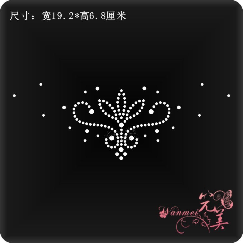 烫图厂烫钻图案 衣服装辅料配件烫画DIY水钻贴订制 花边成品图案