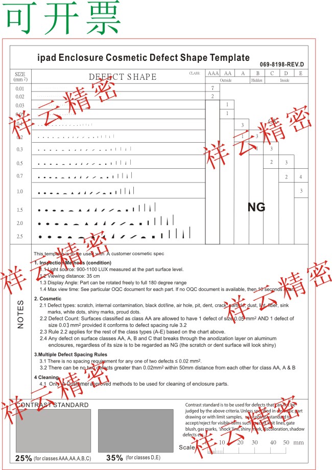 高精点规069-8198-D点规点线规污点透明菲林尺标准对比卡输出_虎窝淘