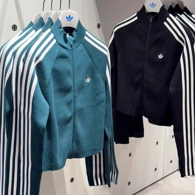 阿迪达斯三叶草女子立领运动外套