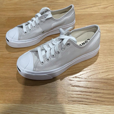 CONVERSE JACK PURCELL 匡威浅灰色开口笑 低帮休闲帆布鞋A11965C