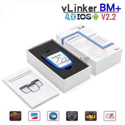 vgate Vlinker BM+ OBD2 diagnostic scanner for Android & IOS