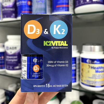 加拿大 Canprev 维生素 D3 & K2 滴剂 15ml