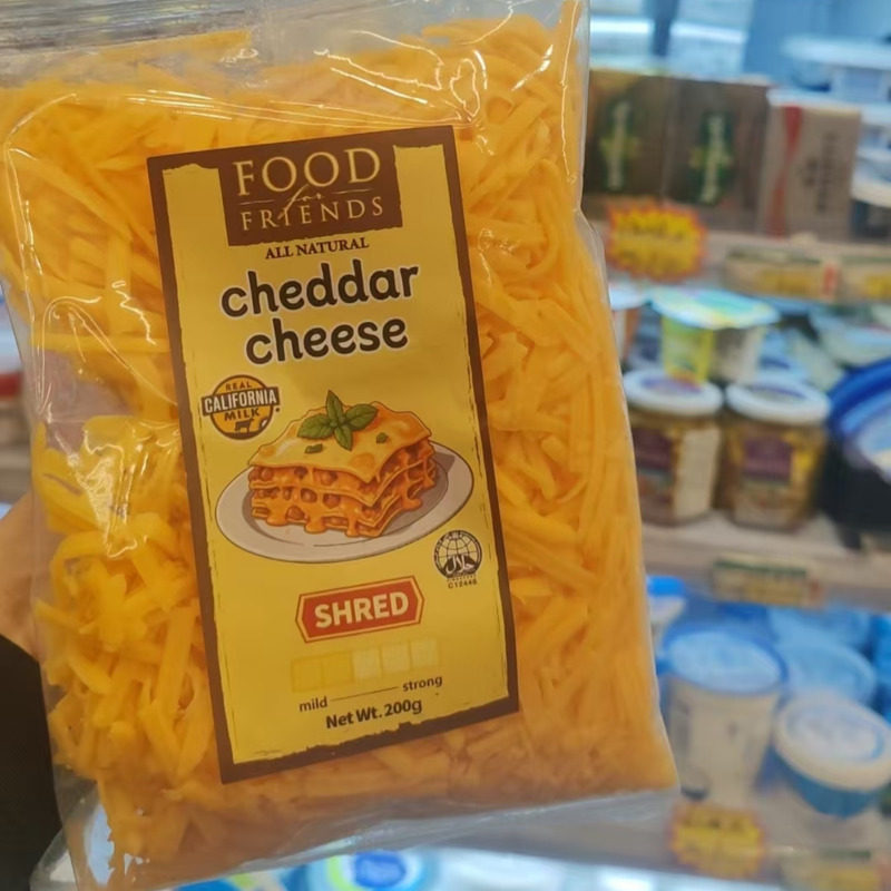 新加坡进口黄车达芝士碎200g 即食披萨烘焙奶酪cheddar cheese
