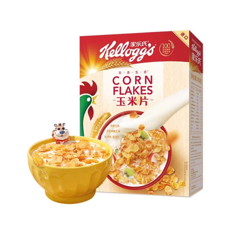 家乐氏原味玉米片340g早餐即食泡牛奶养代餐谷物麦片Corn Flakers