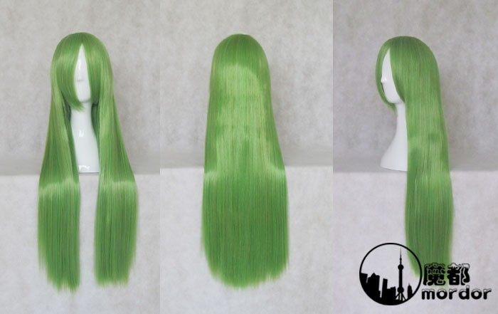Anime cosplay wig Code Geass Rebellion C.C. Long hair Green_虎窝淘