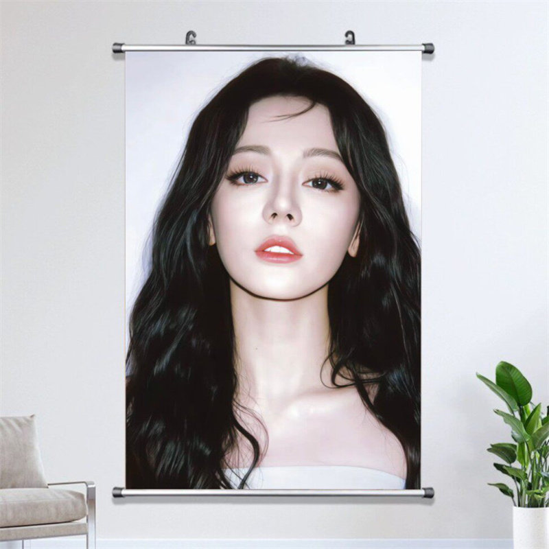 迪丽热巴海报明星挂画卷轴照片写真美女周边宿舍卧室装饰画定制