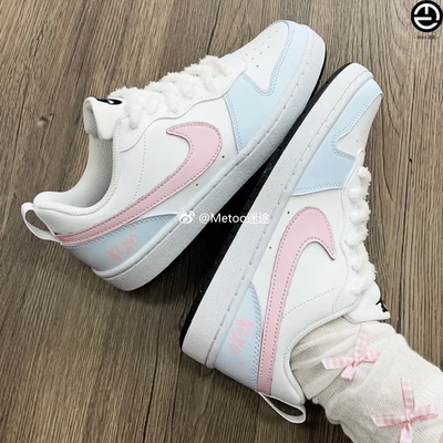 正品定制球鞋 Nike Court Borough 甜美少女温柔可爱清新低帮板鞋