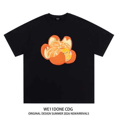WE11DONECDG橙子印花短袖t恤