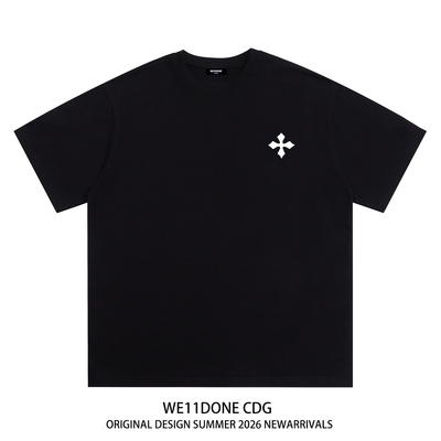WE11DONECDG十字架印花短袖t恤