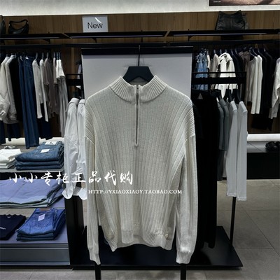 CKJeans舒适半拉链针织衫