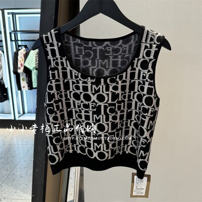 TCH正品烫钻满印无袖背心