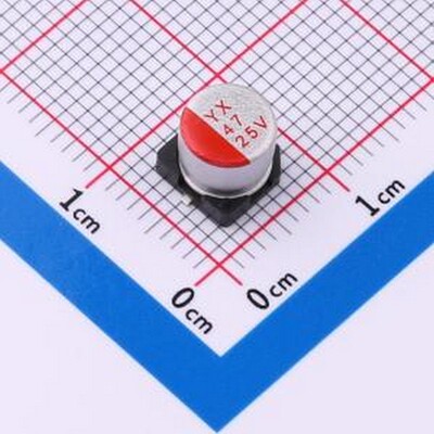 SPT1EM470E06TRVZC 固态电容 47uF ±20% 25V SMD,D6.3xL5.7mm