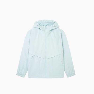 361度女运动外套连帽开襟风衣