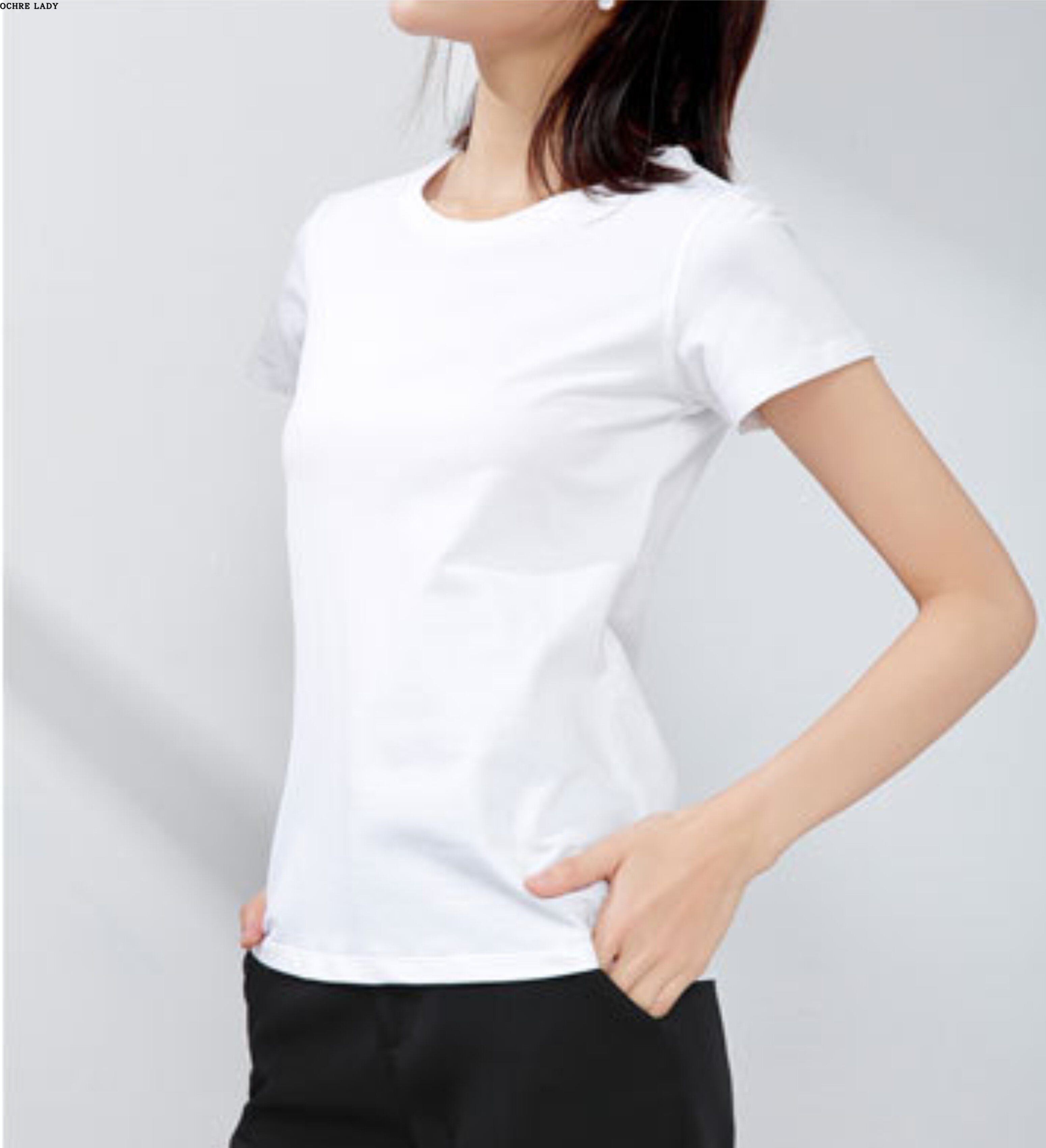 白色短袖圆领纯棉 t恤女 现货精品2026新款明星同款简约时尚百搭
