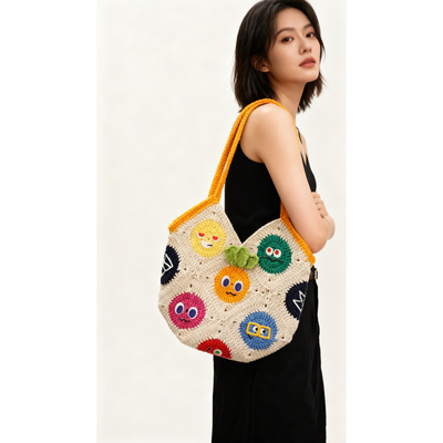 五月天wmls战包编织包可单间斜挎手工钩织成品包送朋友diy材料包