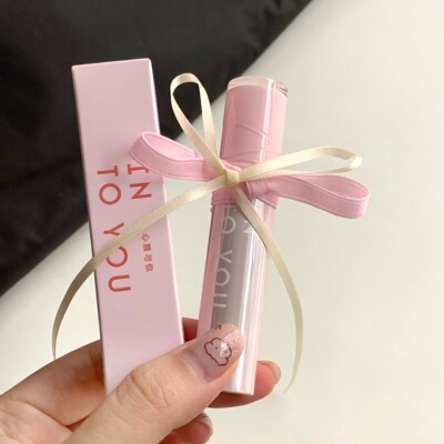 美疯！into you新品水唇蜜 奶白桃色WG01草莓肉桂镜面水光玻璃唇