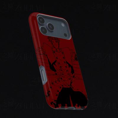 法修红黑插画磨砂磁吸手机壳大孔亮面硬壳适用苹果iphone18promax华为PURAXVIEWPROMAX14/15/16华为MATE70PRO