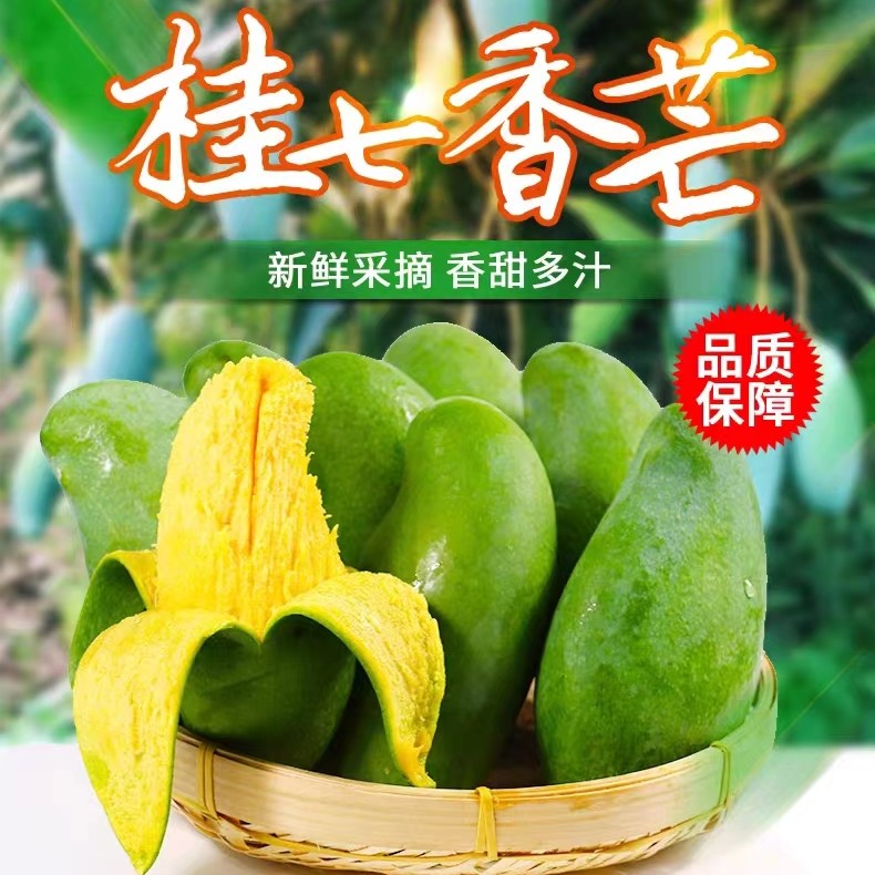 老树花皮田东桂七芒果热带桂7芒送礼精选礼盒装正宗贵7芒大果直发