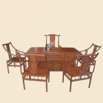 木桌椅组合客厅刺猬紫檀茶桌茶几