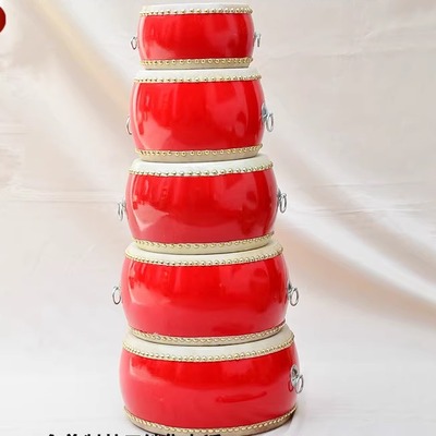 堂鼓木质扁鼓头层牛皮演出鼓/5寸6寸7寸8寸9寸10寸12寸舞蹈教学鼓