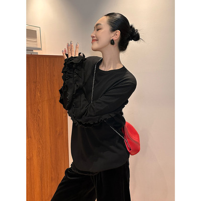 紫紫花絮暖绒衫街头时装系列