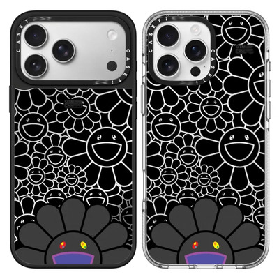 CASE联名村上隆太阳花适用17promax手机壳iPhone16pro苹果15plus镜面MagSafe磁吸14pC家13艺术家中性风高级12